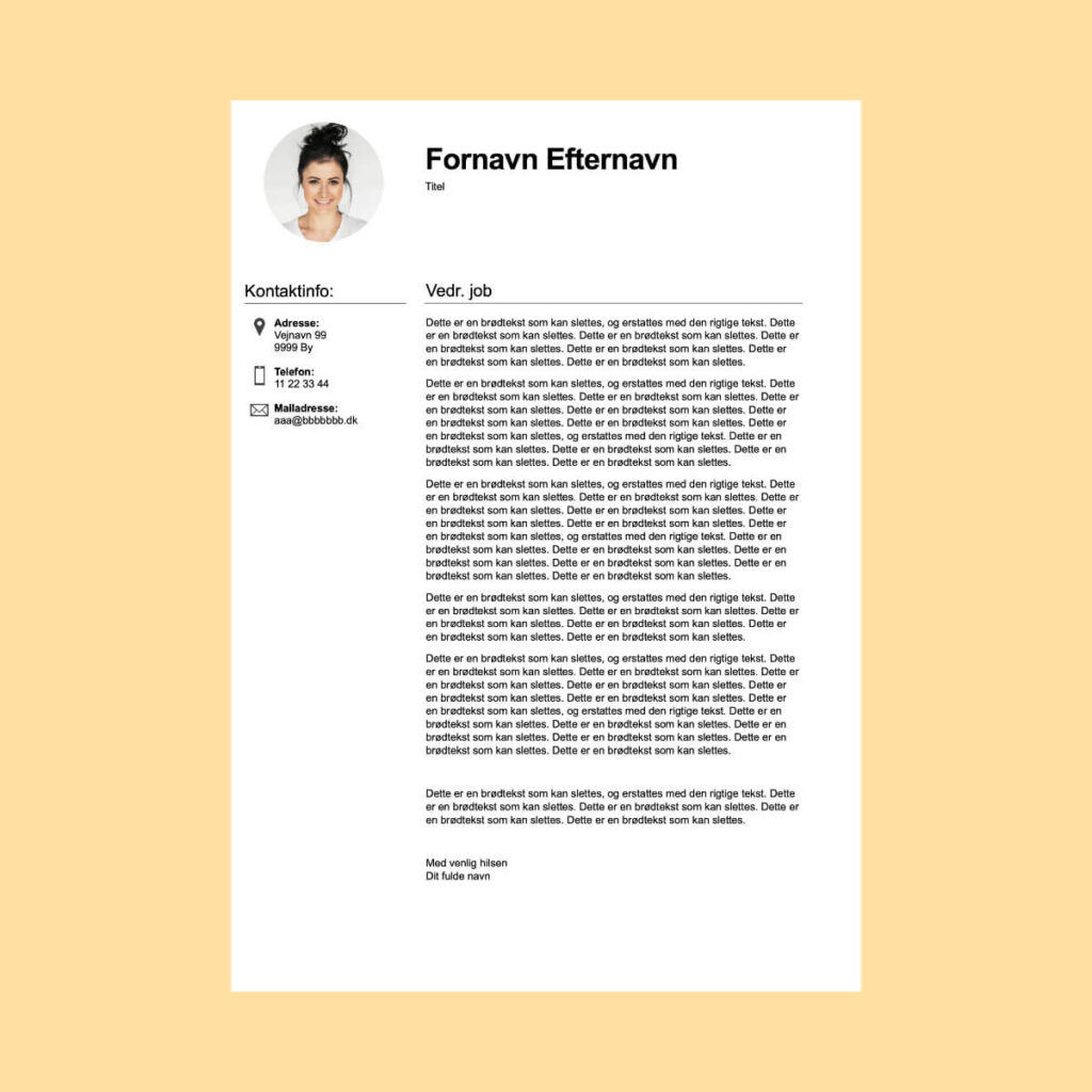 Ansøgning skabelon - 3 gratis skabeloner til Word